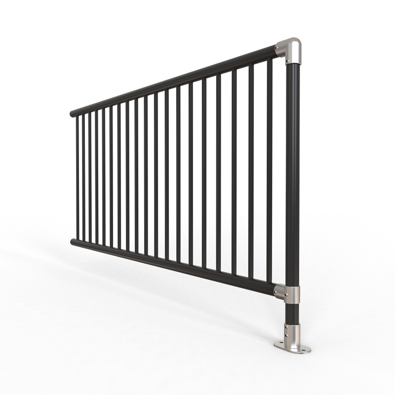 Surex Modular Pedestrian Fencing Kits (Black)