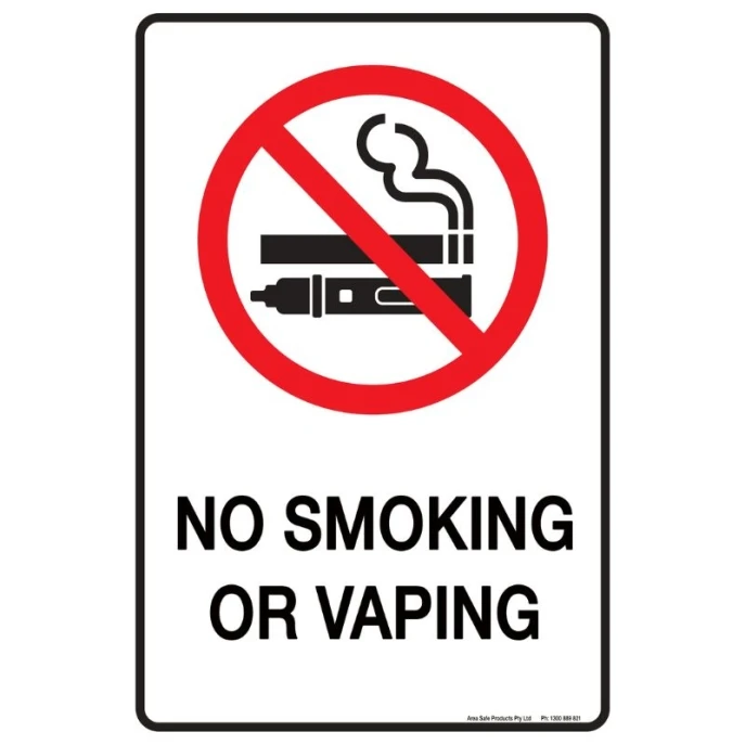 No Smoking Or Vaping Sign
