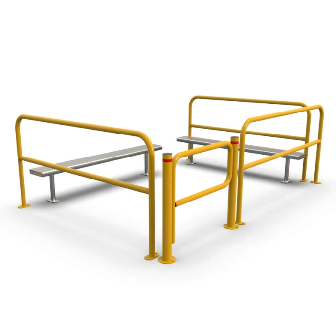 Driver Safe Zones - Double Rail U-Bollard Kit (Pedestrian Duty)