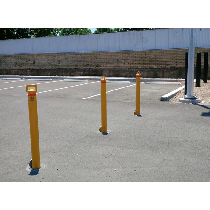 Padlock Secured 90mm In Ground Removable Bollards